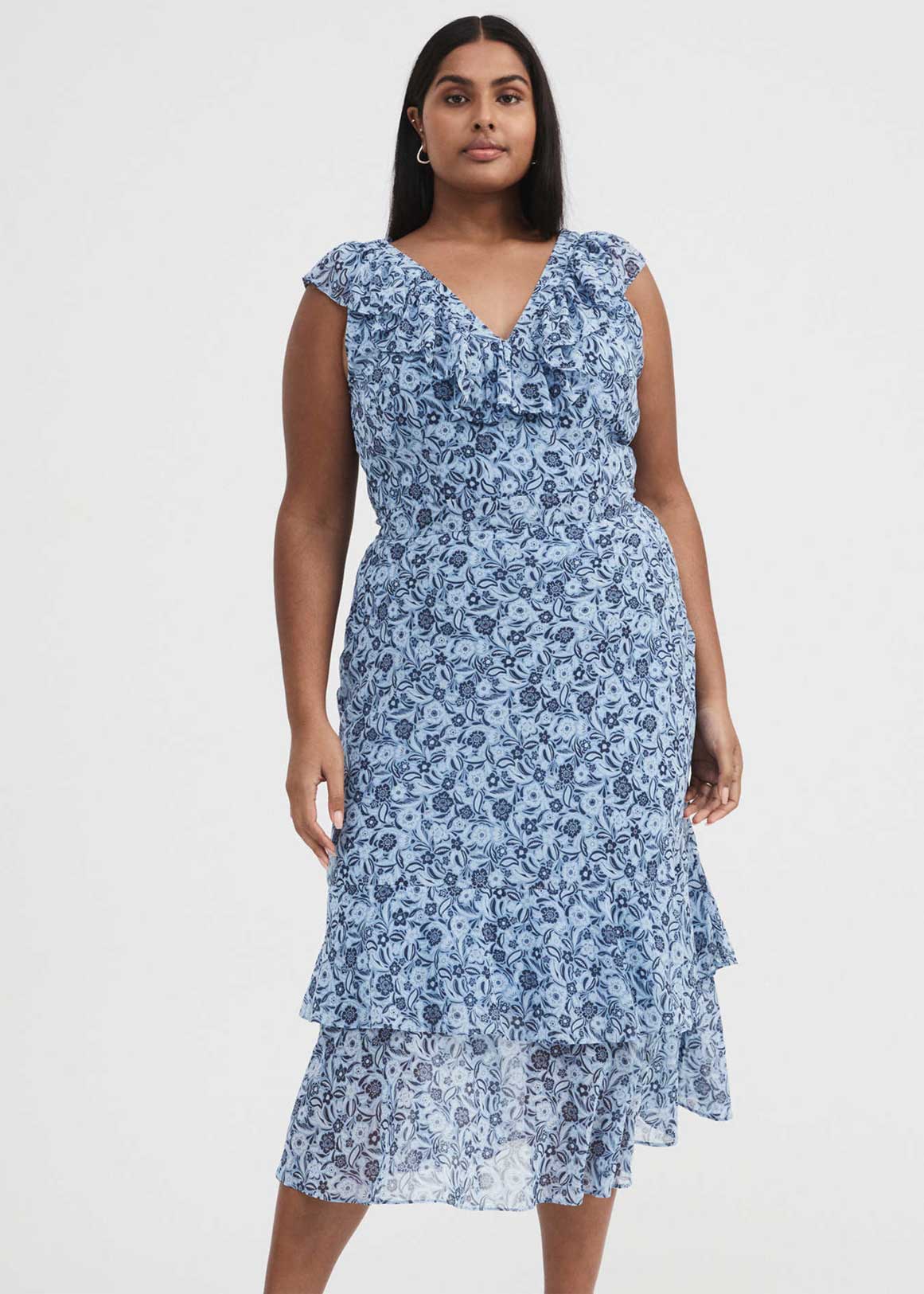 Ditsy Daisy Midi Dress Za
