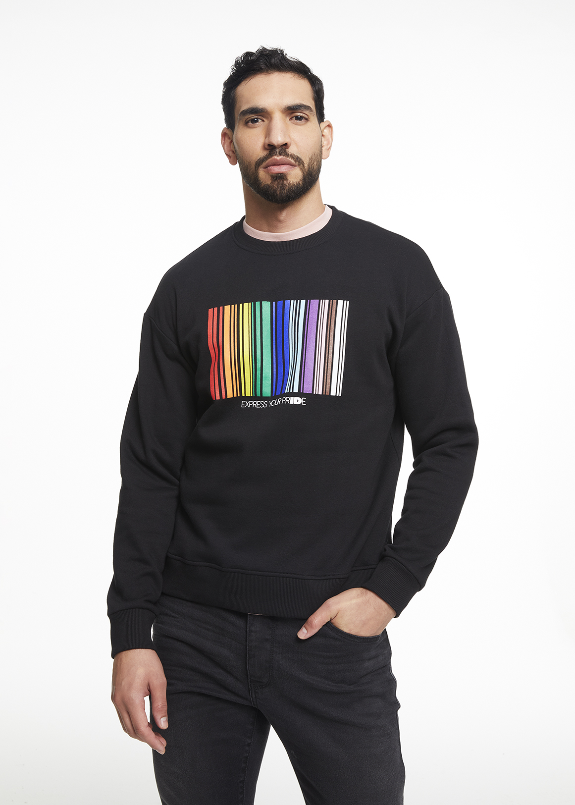 Pride Rainbow Barcode Fleece Sweatshirt Woolworths co za Pride Rainbow Barcode Fleece Sweatshirt Woolworths co za