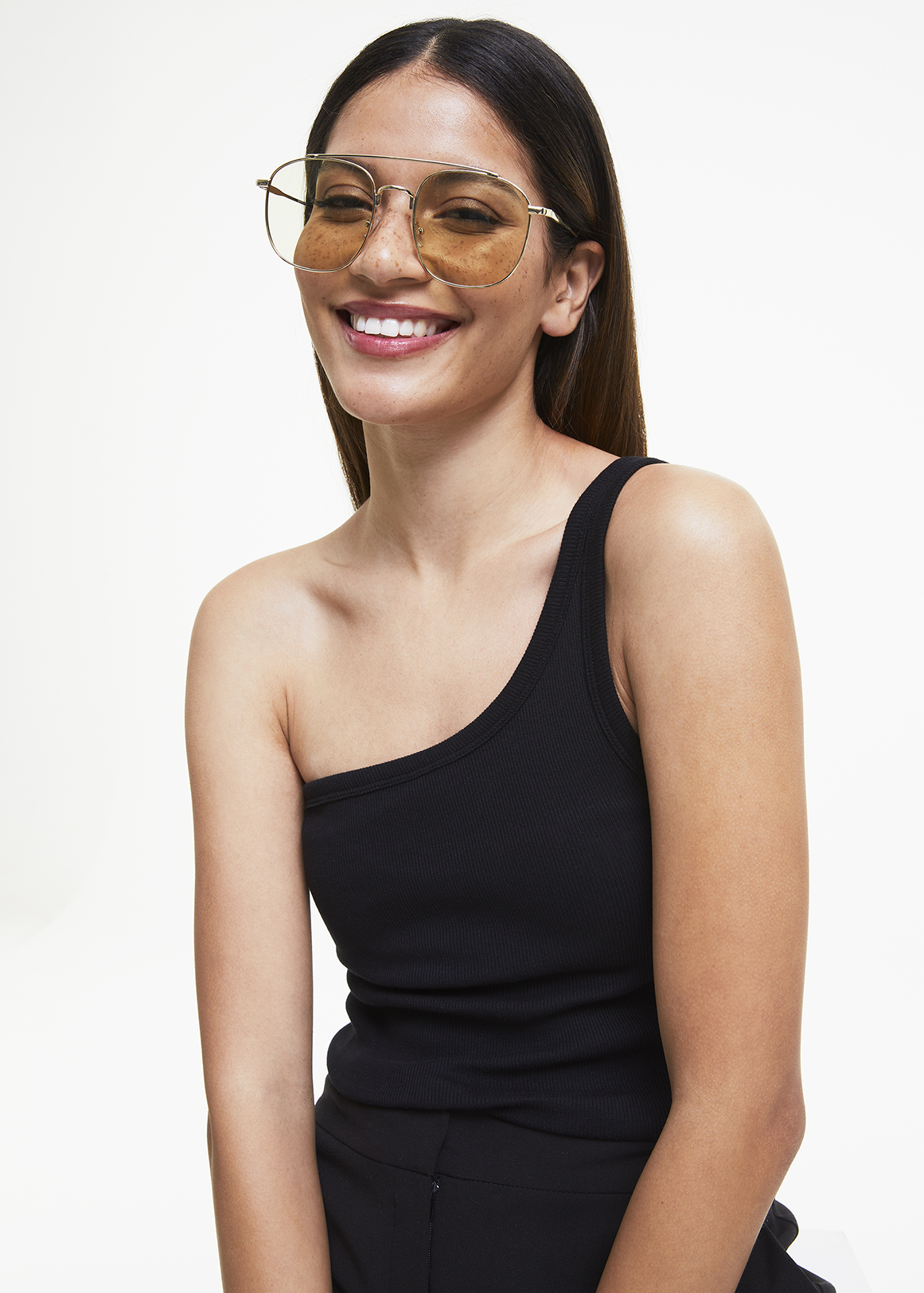 Round Metallic Aviator Sunglasses Za